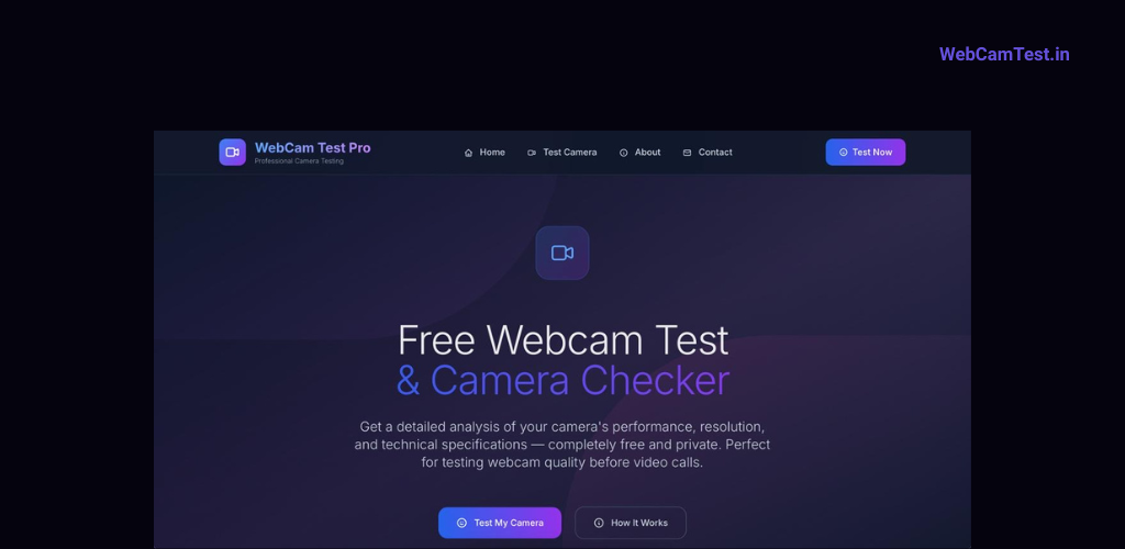 Free Webcam Test - Test Your Camera Online | WebcamTest.in